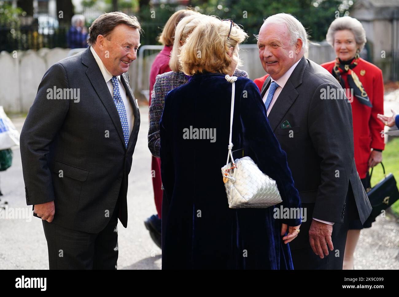 Nicky Henderson (left) and David Minton (right) arriving before a ...