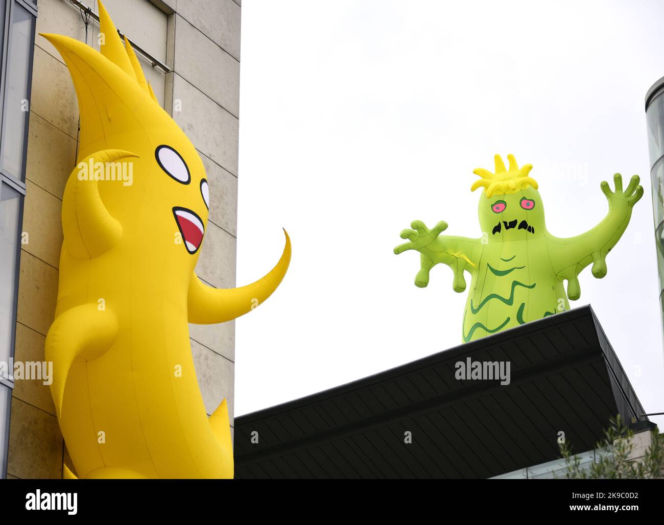 Manchester, UK. 27th October, 2022. A giant inflatable monster, named ...