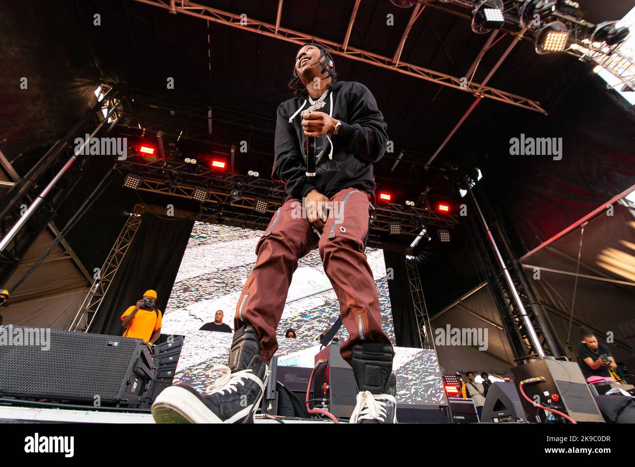 Rapper Pressa performing at Breakout Festival at the PNE Amphitheatre ...