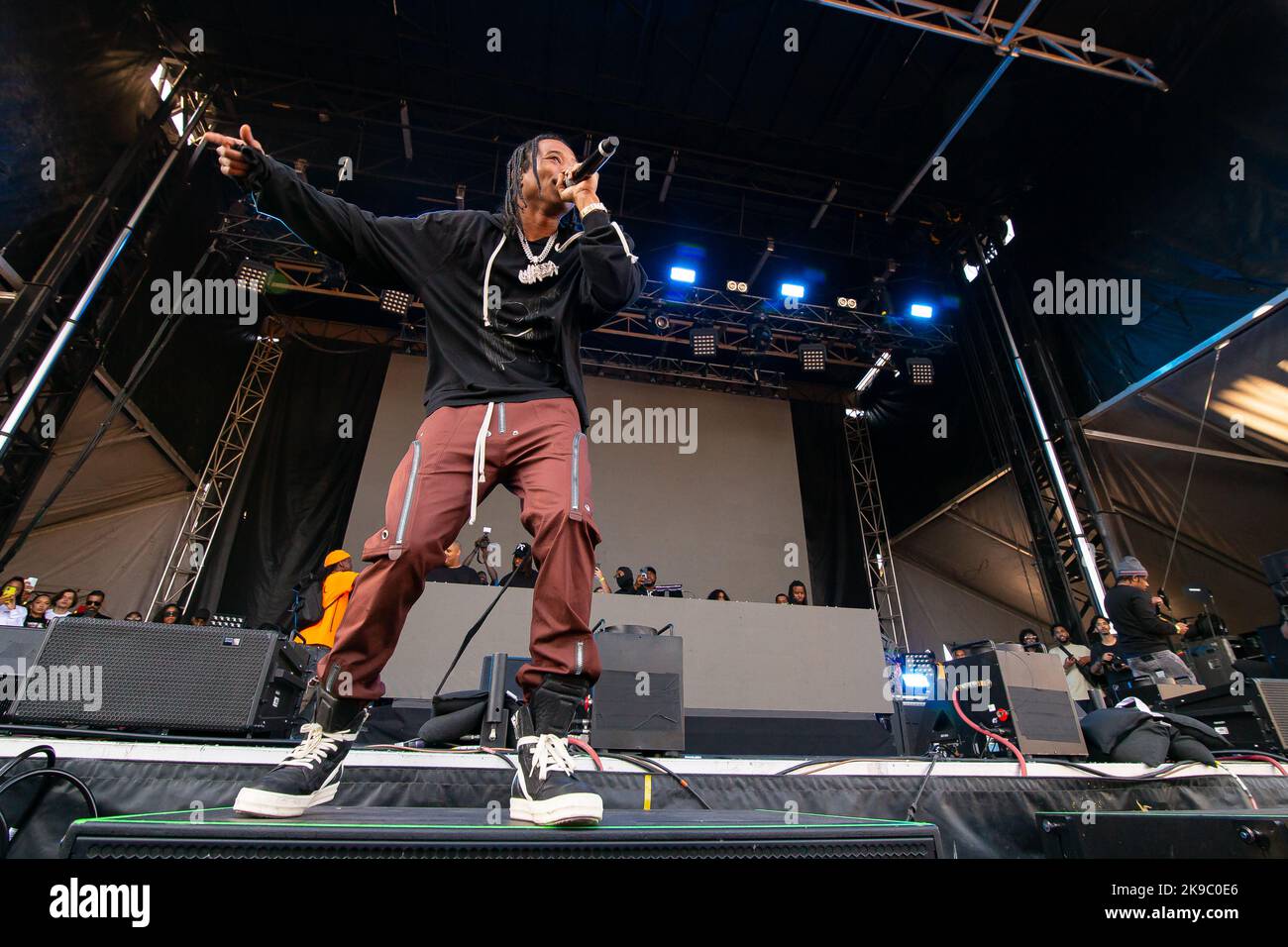Rapper Pressa performing at Breakout Festival at the PNE Amphitheatre ...