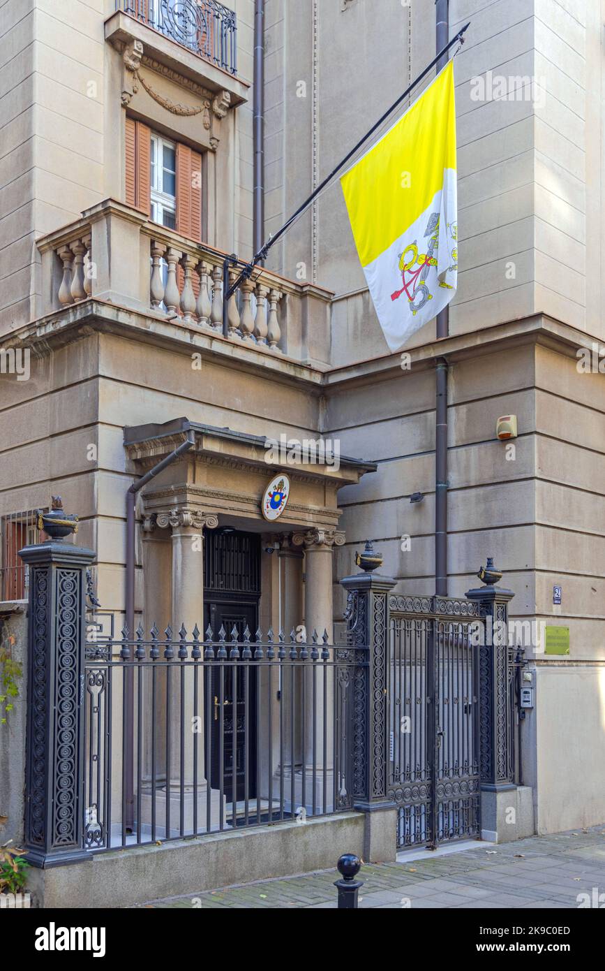 Belgrade, Serbia - October 26, 2022: Embassy of the Holy See Apostolic ...