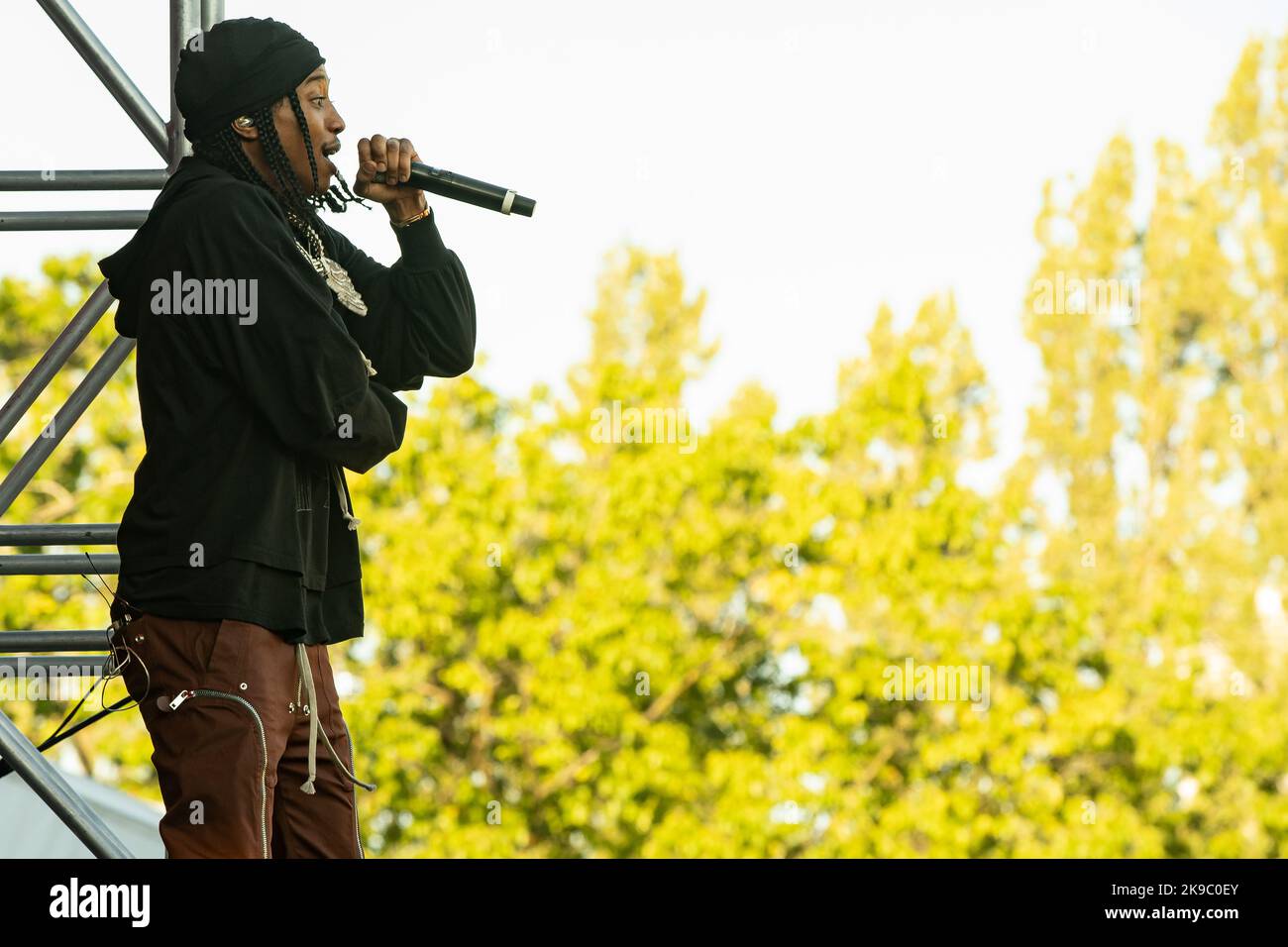 Rapper Pressa performing at Breakout Festival at the PNE Amphitheatre ...