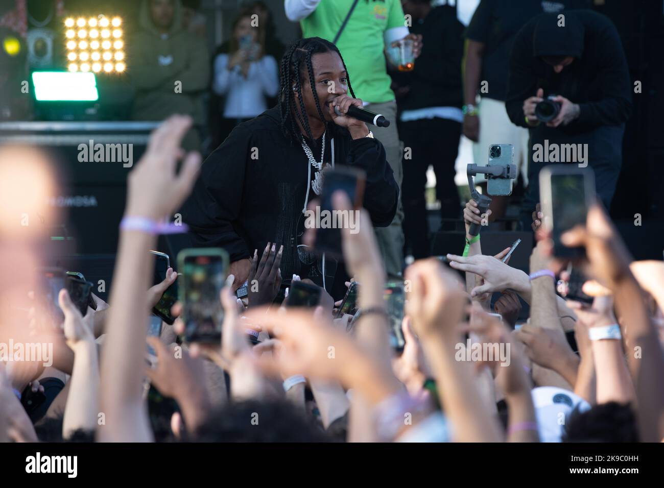 Rapper Pressa performing at Breakout Festival at the PNE Amphitheatre ...