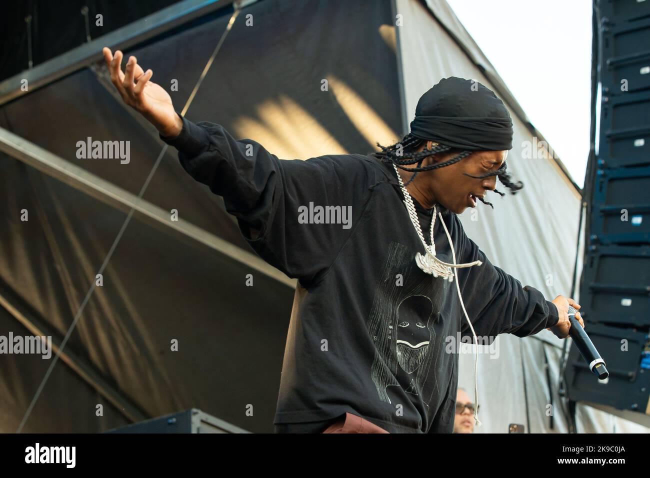 Rapper Pressa performing at Breakout Festival at the PNE Amphitheatre ...