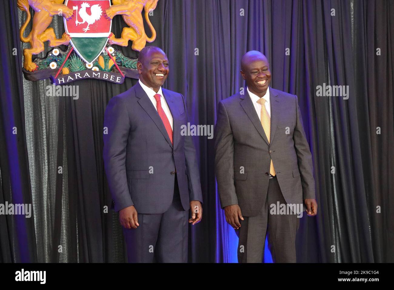 Nairobi, Kenya. 27th Oct, 2022. President William Ruto and deputy president Rigathi Gachagua ...