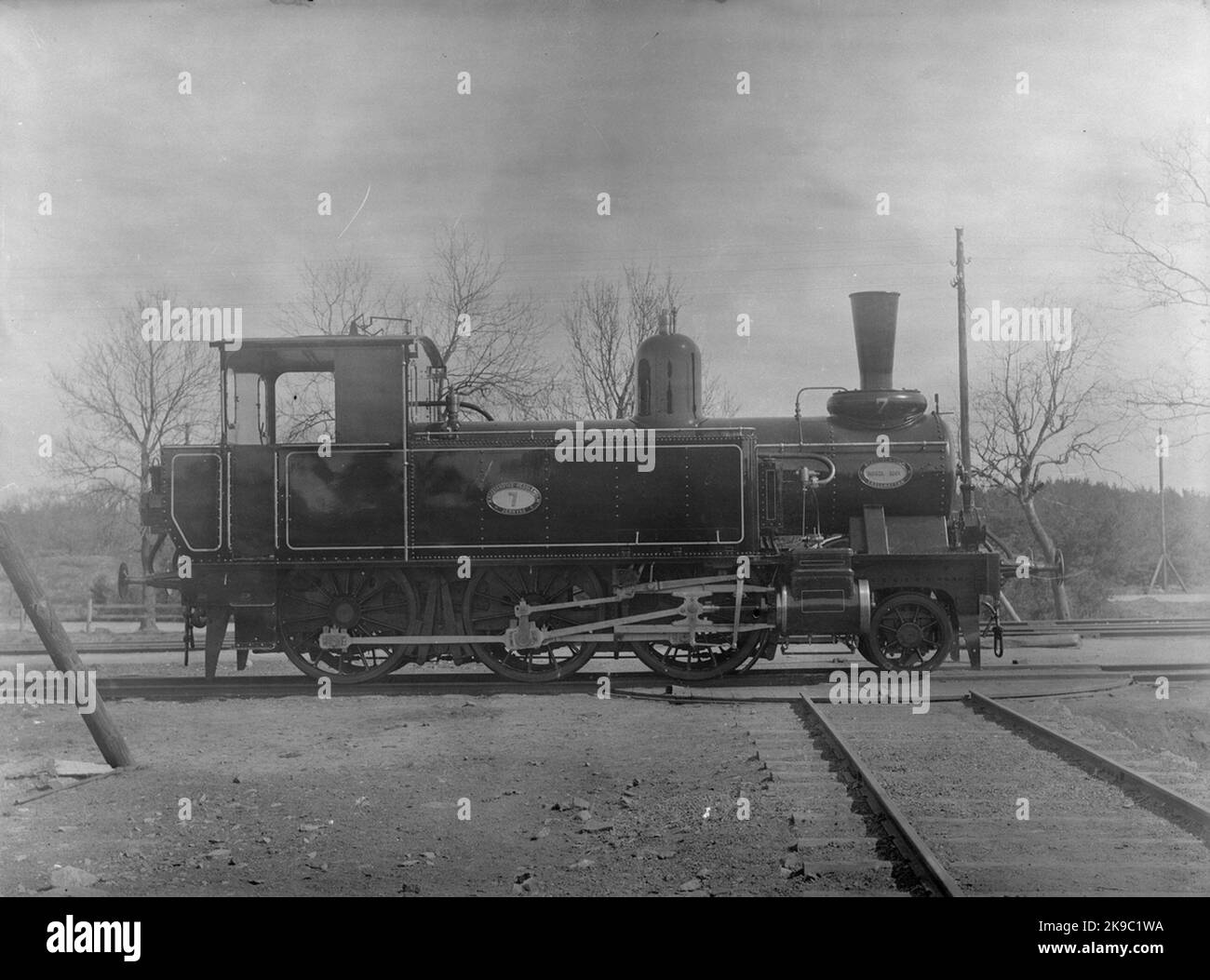 Chj Lok 7. Delivery Photo. Steam locomotive on the turntable. The ...