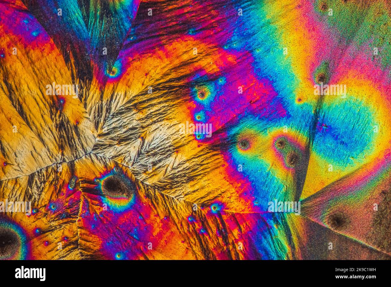Extreme macro photograph of Vitamin C crystals forming abstract modern ...