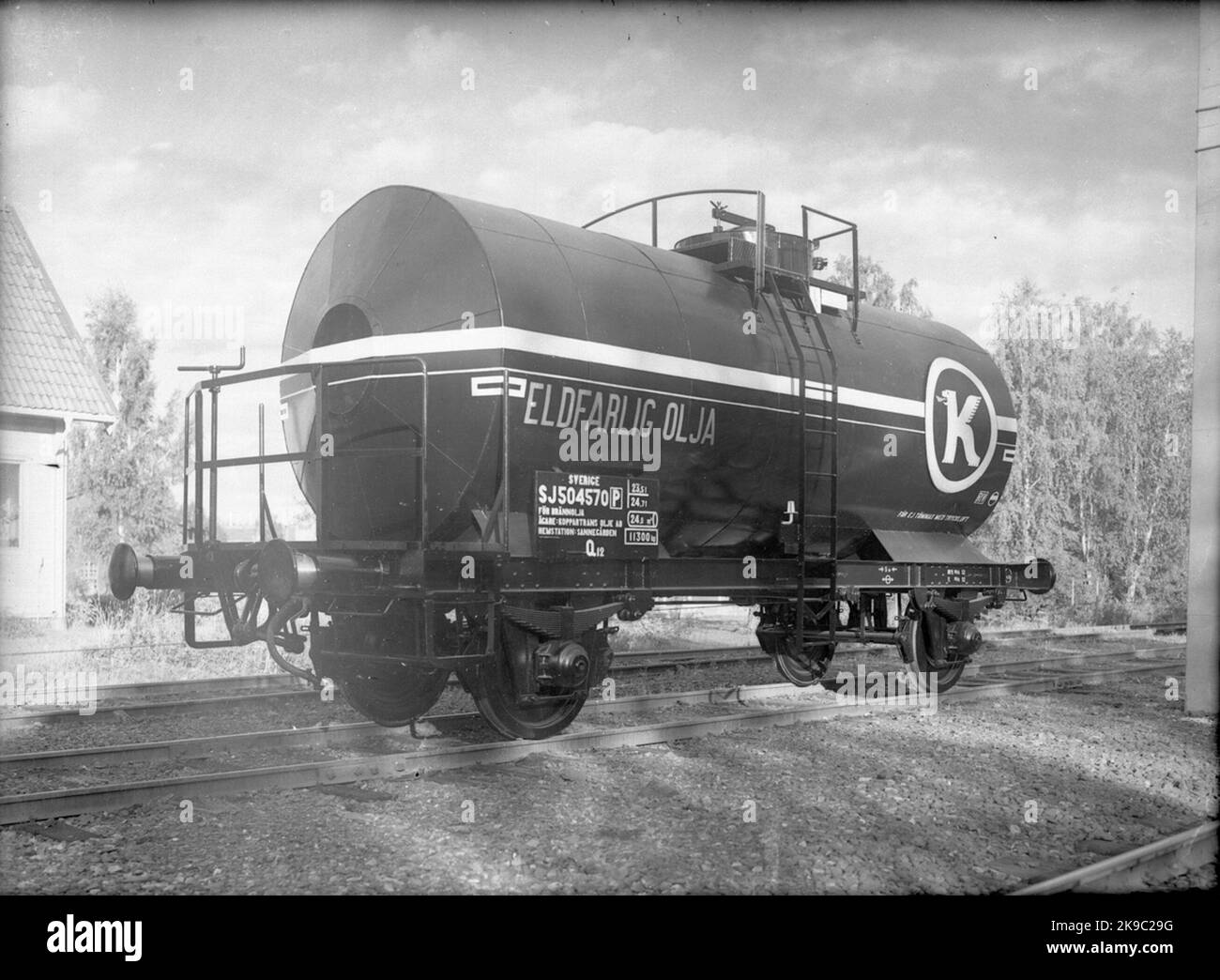 The State Railways, SJ Q12 504570. Belongs to copper trans Stock Photo ...