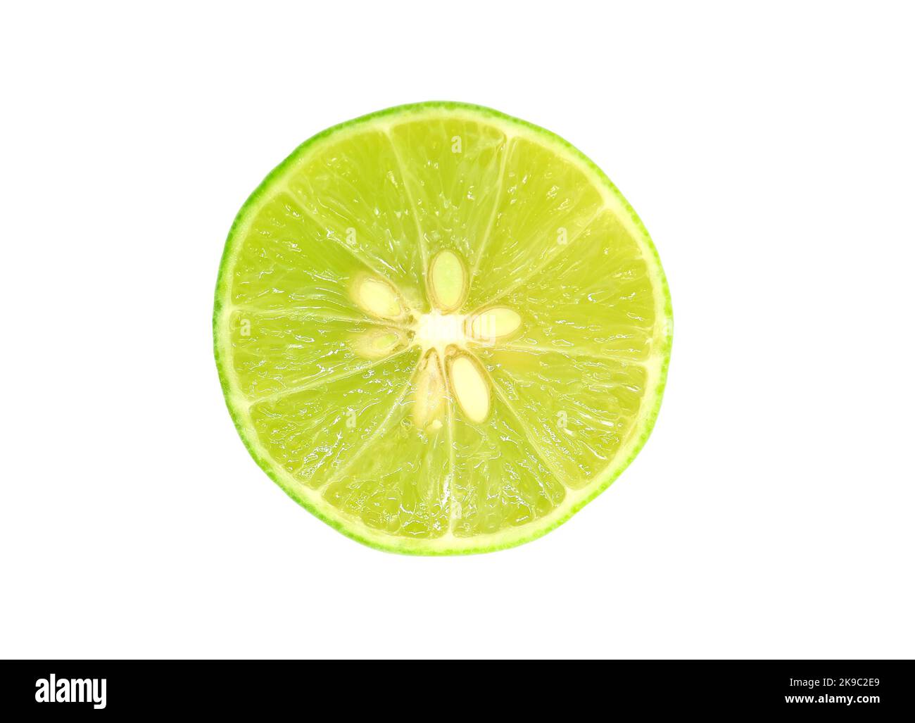 Cross section fresh limes isolated on White Background Stock Photo - Alamy