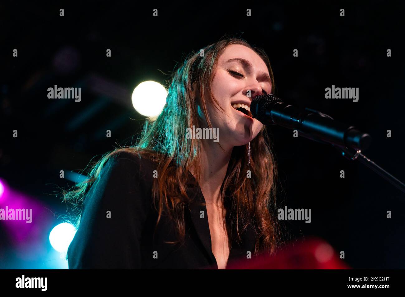 American singer Em Beihold performing at the Commodore Ballroom in ...