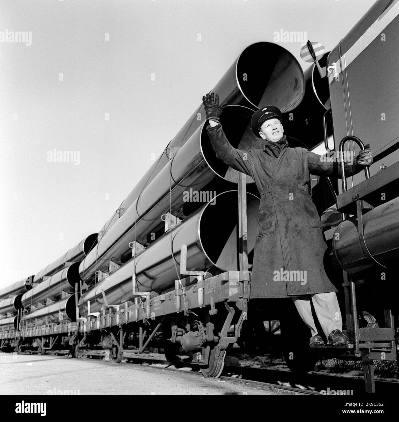 Pipe Transport from Jordbro Stock Photo - Alamy