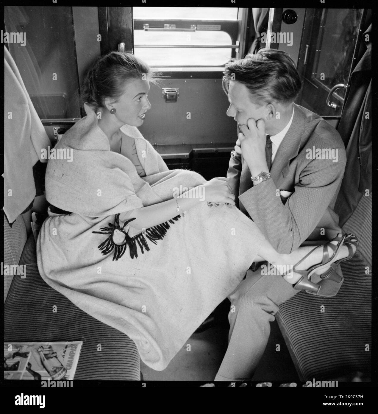 Traveling in 2nd class Stock Photo - Alamy