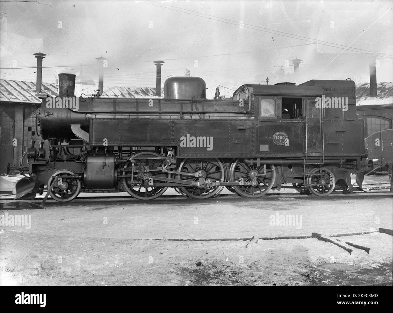 State Railways, SJ S 1280. Delivery photo. Steam locomotive on the ...