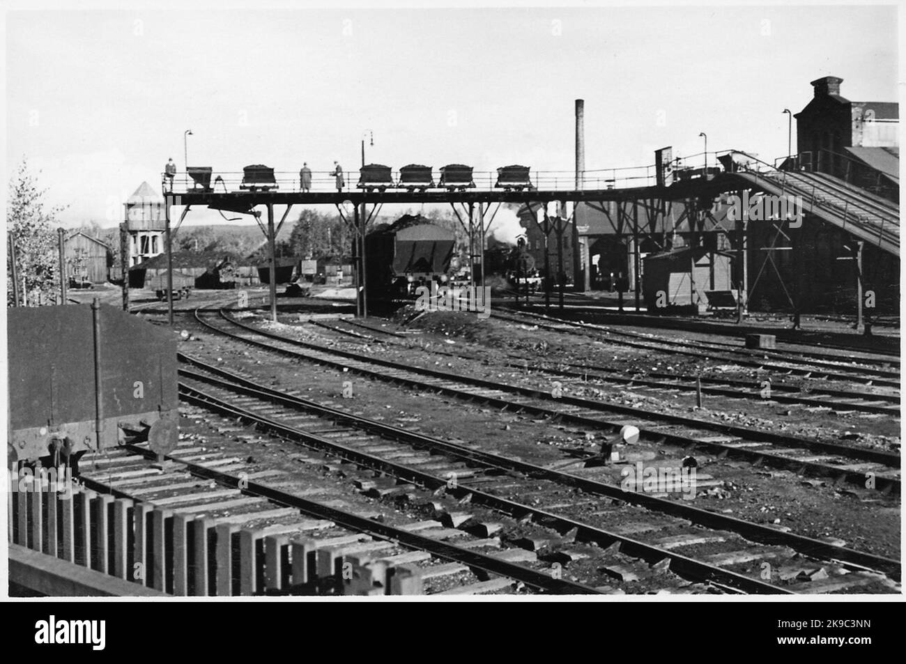 Bollnäs Bangård with the coal bridge Stock Photo - Alamy