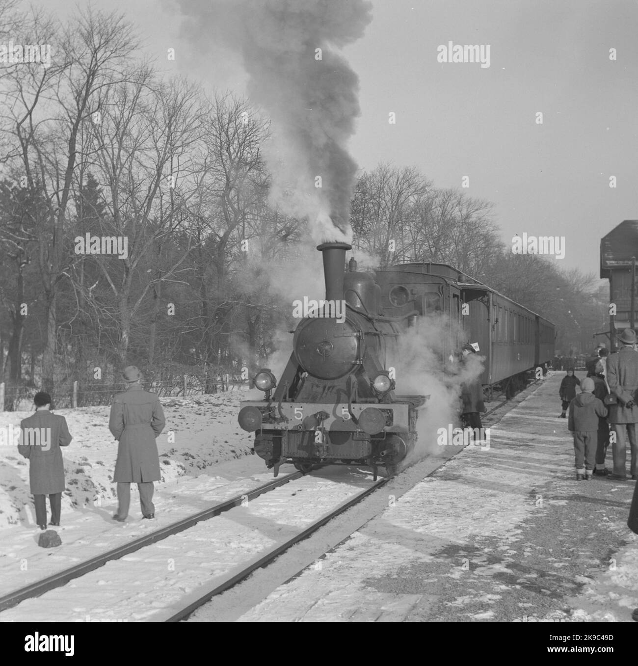 GSJ 5 with passenger tray, Gothenburg - Särö Railway Stock Photo - Alamy