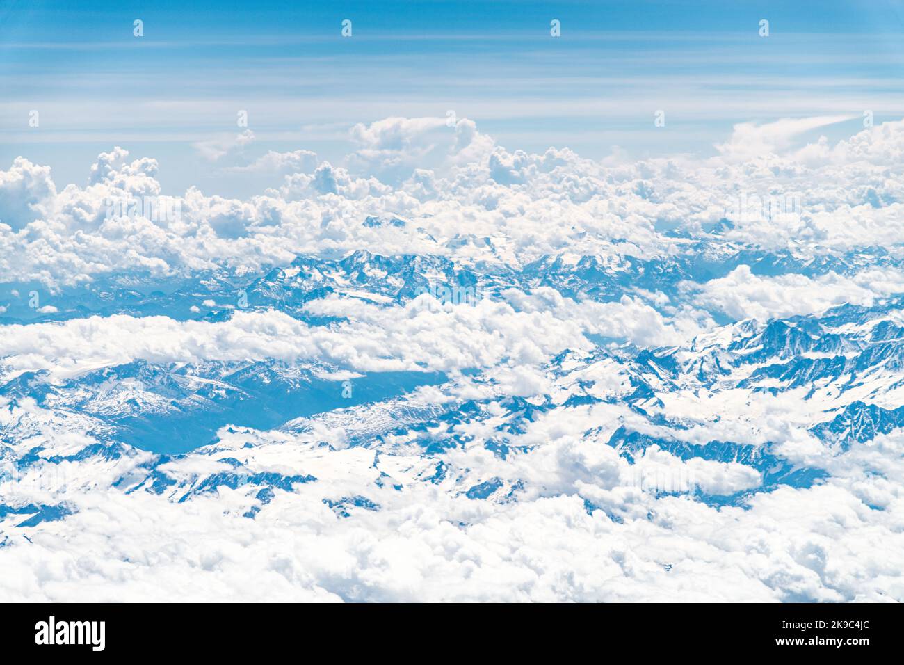 A view of the Alps mountain range from a plane Stock Photo - Alamy