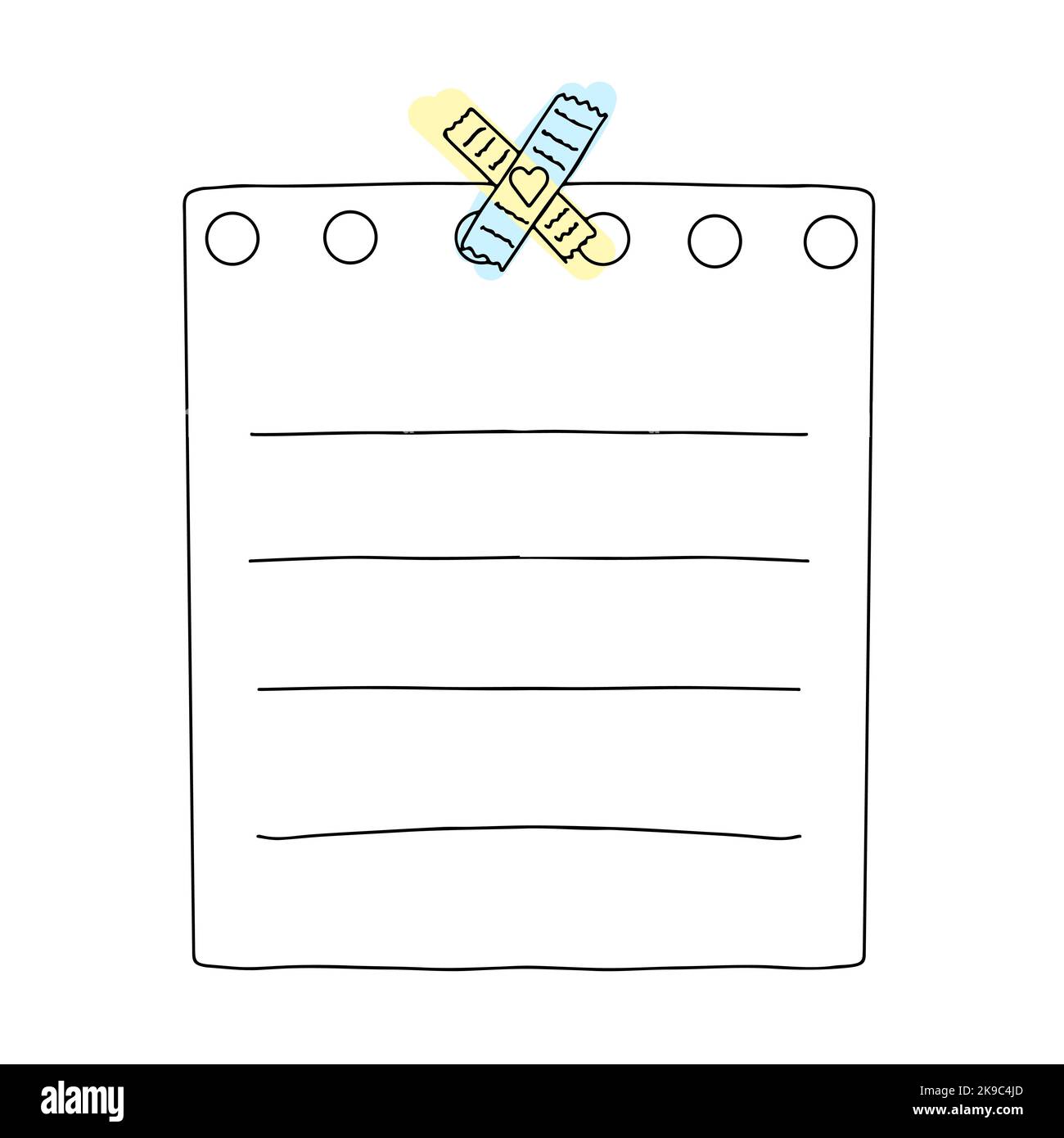 Doodle hand drawn memo note or reminder vector illustration. Simple ...