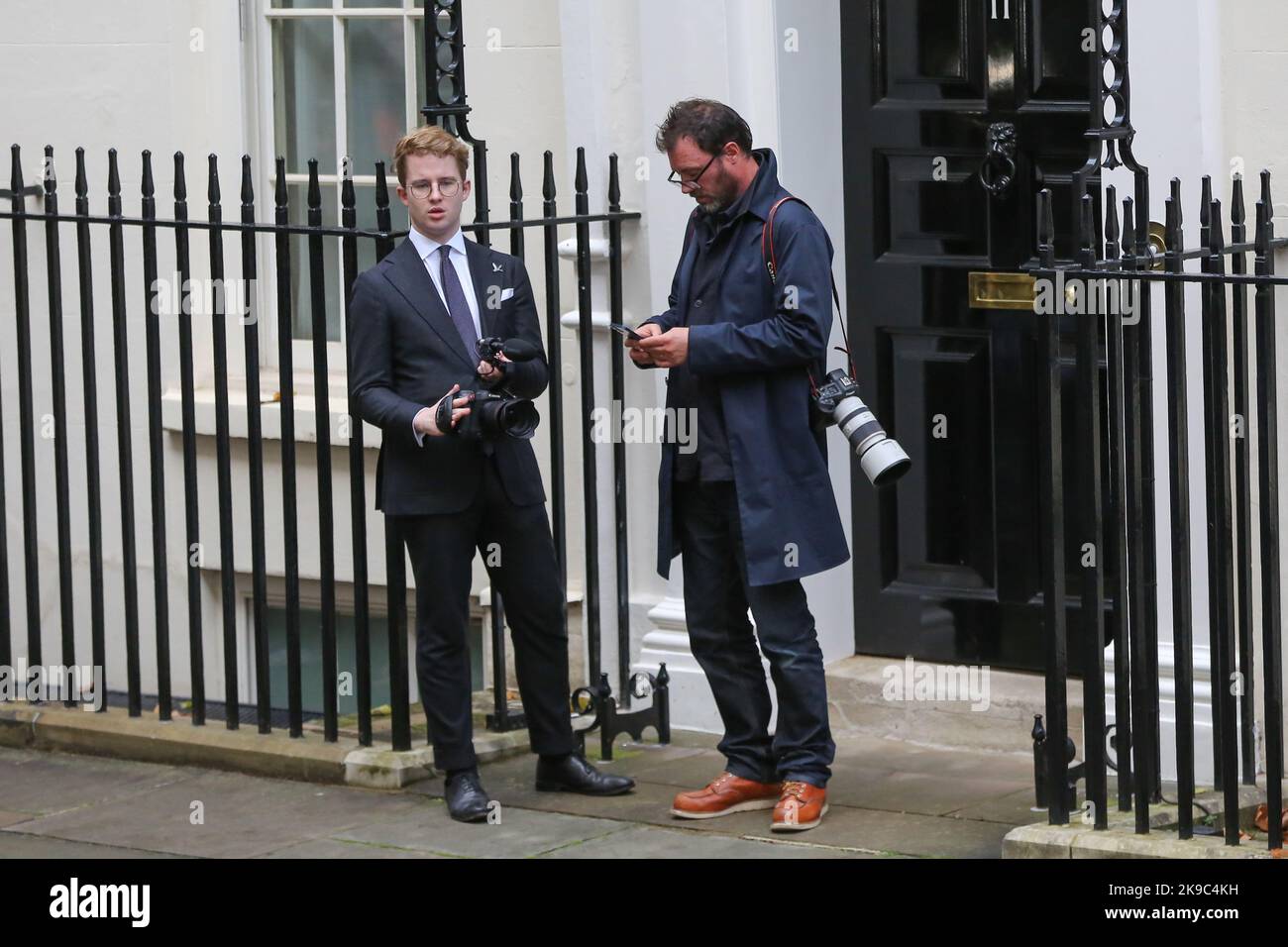 London, UK. 25th Oct, 2022. Simon Walker (R) outside No 11 Downing ...