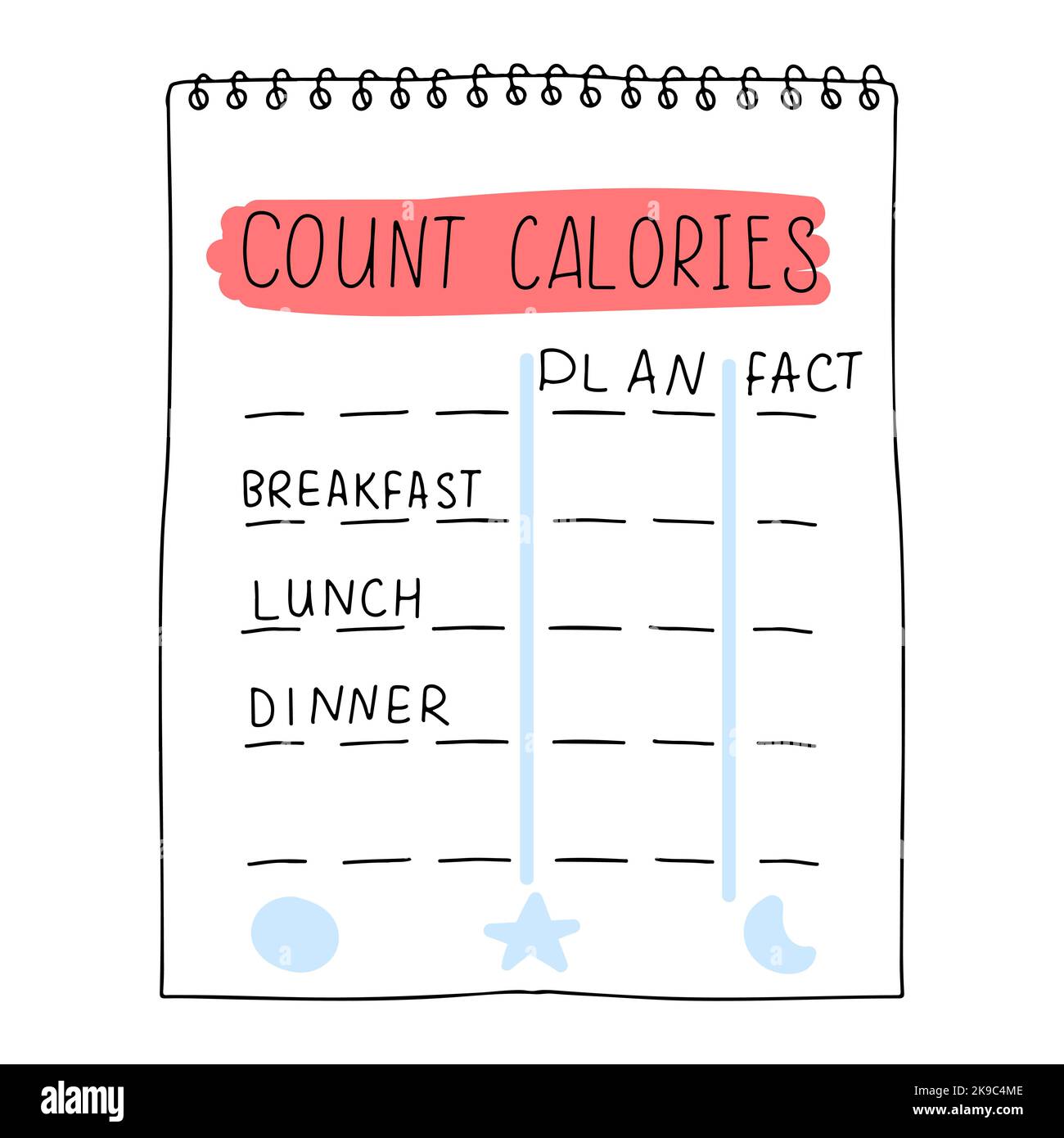 Counting calories vector hi-res stock photography and images - Alamy