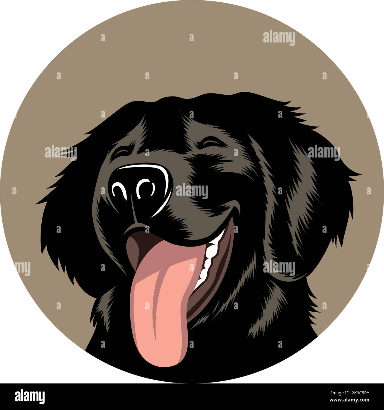 Portrait dog tongue out Stock Vector Images - Alamy