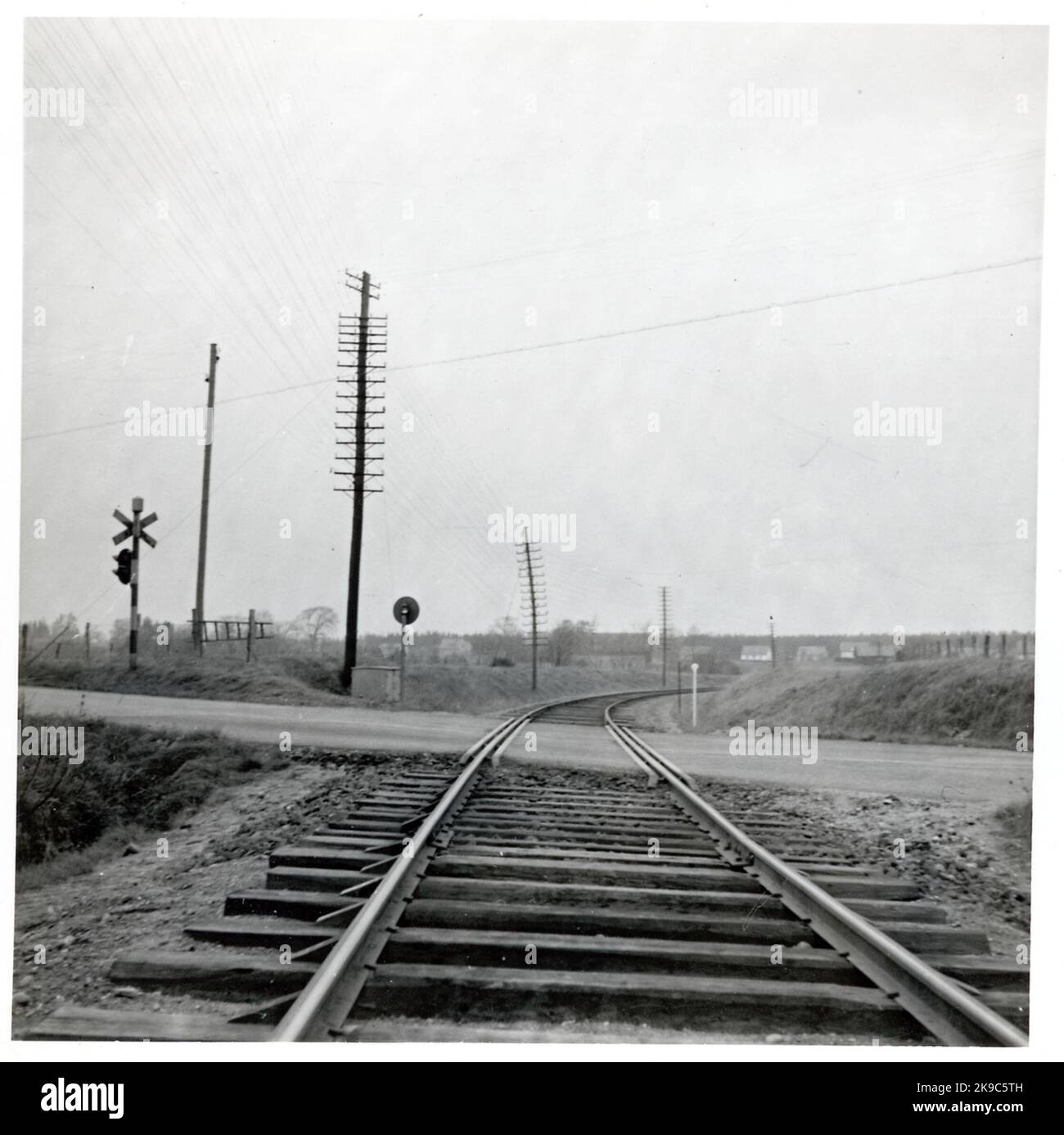 Railway crossing at Axeltorp's distillery, on the route between Everöd ...