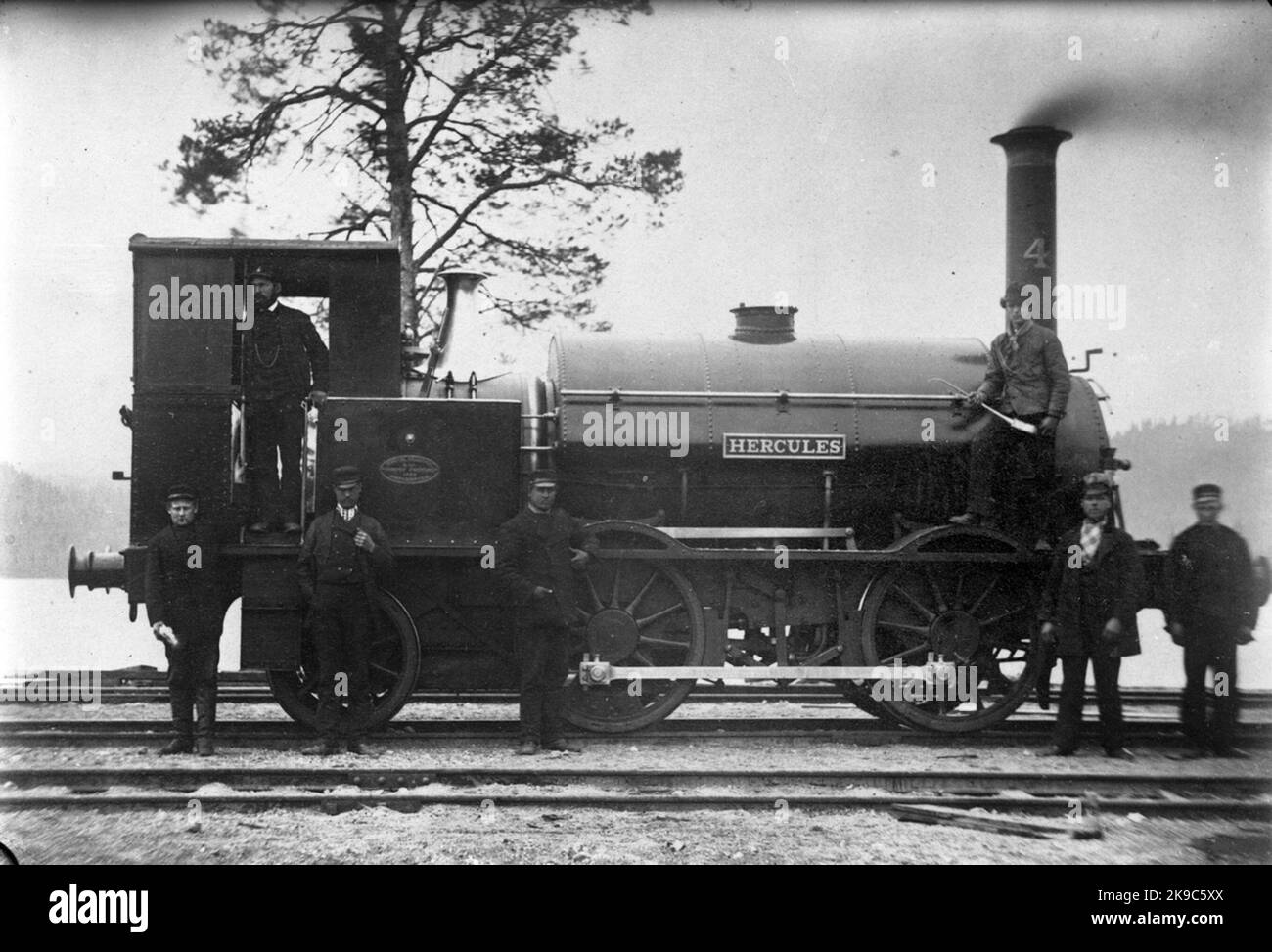 Hercules steam train Black and White Stock Photos & Images - Alamy