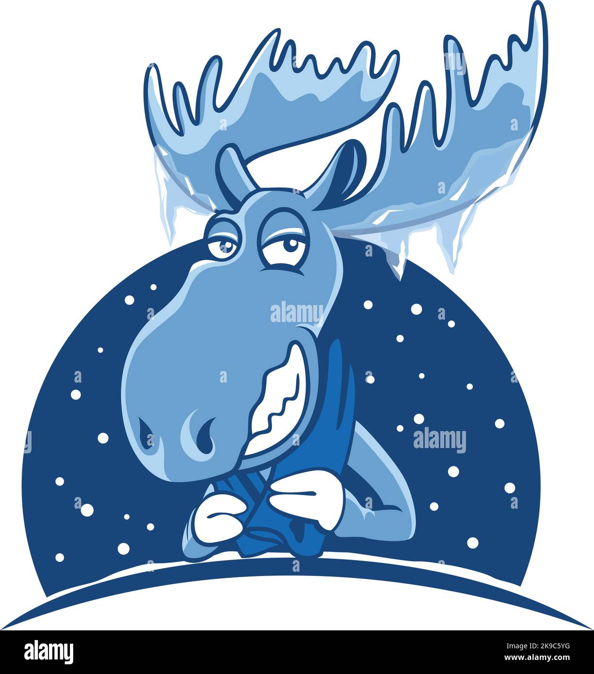 Moose antlers with blue background hi-res stock photography and images ...