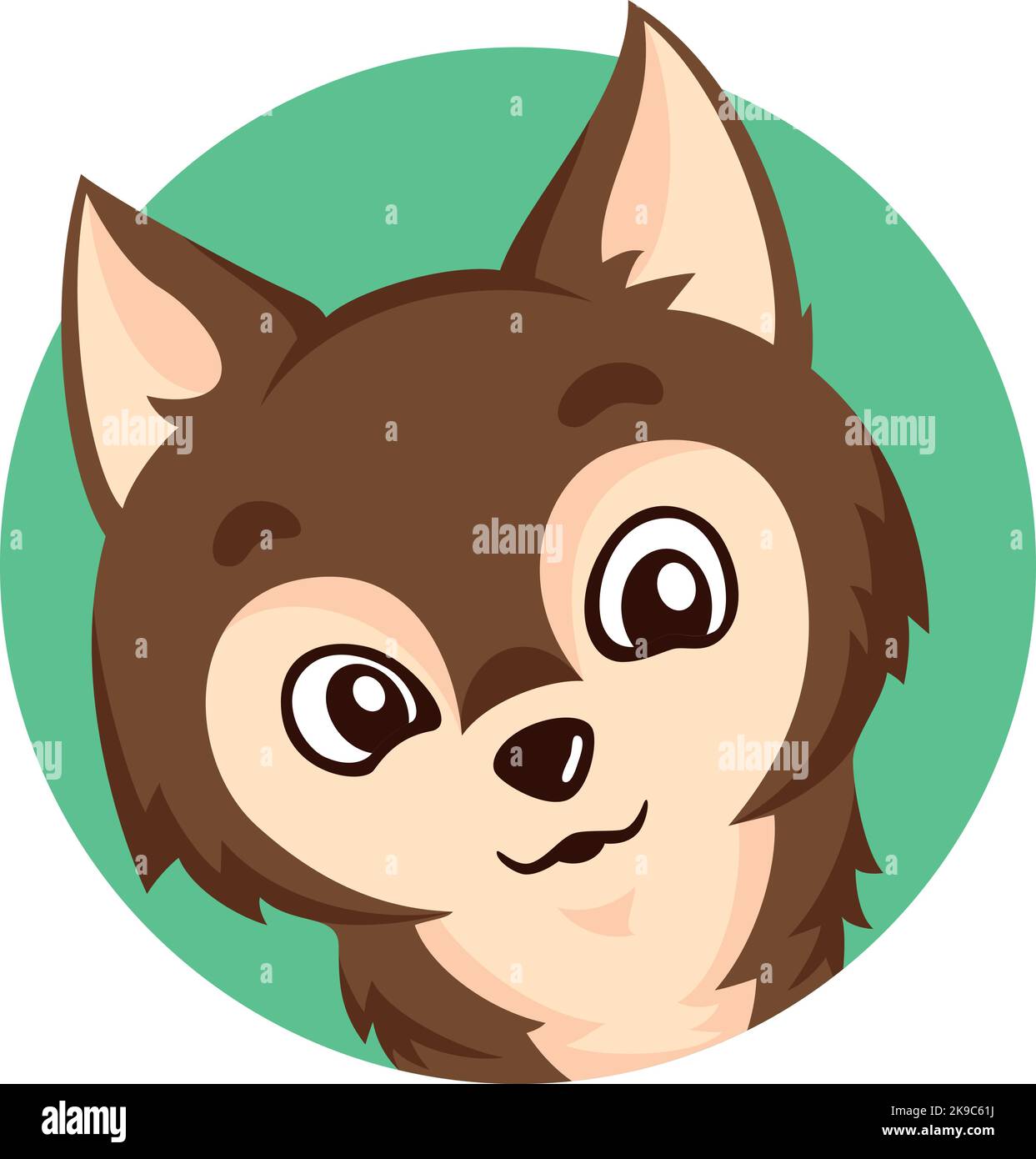 Little Adorable Wolf Cub Logo Design Stock Vector Image & Art - Alamy