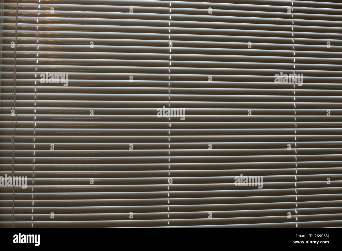 Texture of blinds. Horizontal stripes. Light through blinds. Interior ...