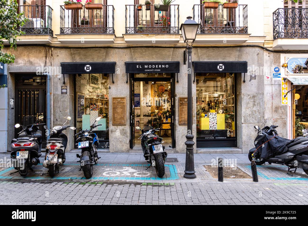 Madrid, Spain - September 17, 2022: Trendy store in Malasana district ...