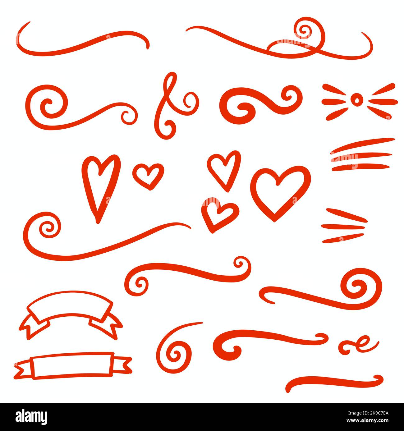 Red swirls hi-res stock photography and images - Alamy