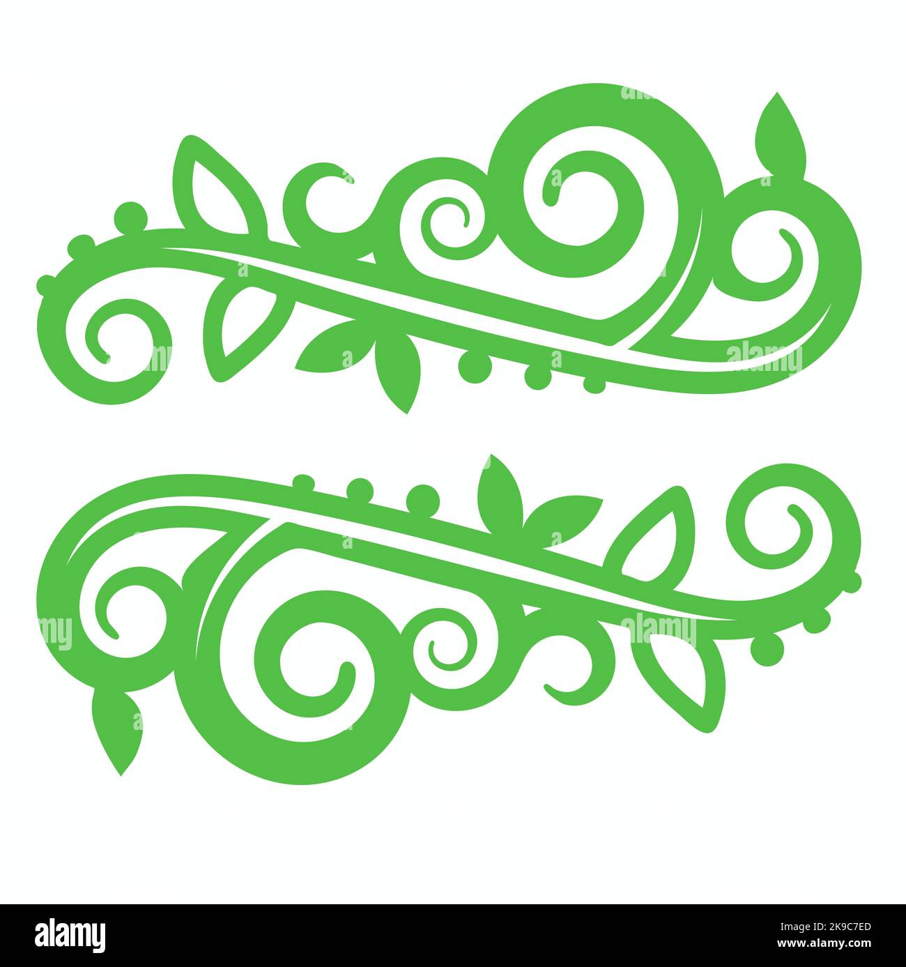 Green Swirls Swash Logo Ornament Design Stock Vector Image & Art - Alamy