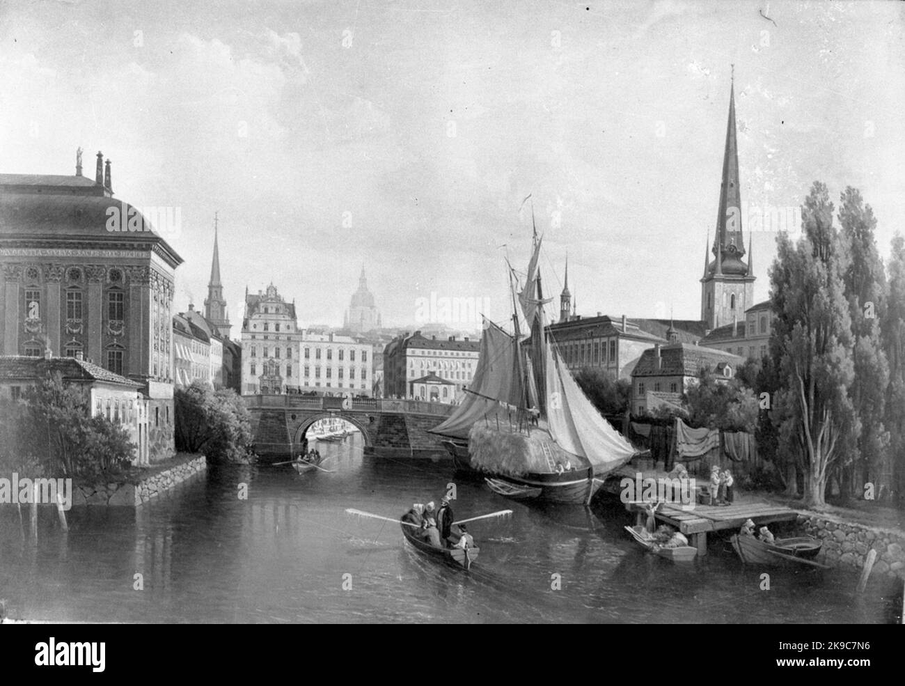 Sweden painting landscape Black and White Stock Photos & Images - Alamy