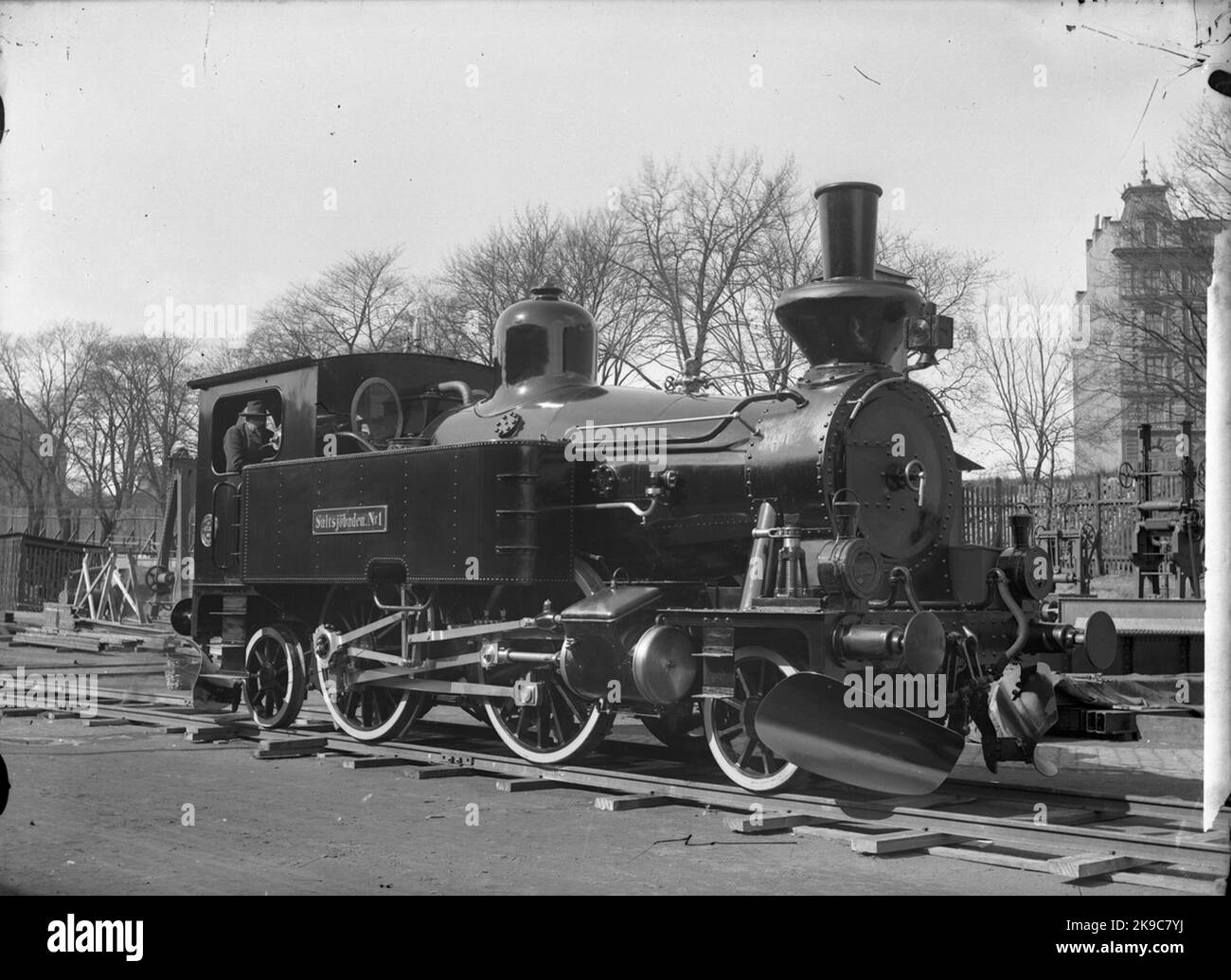 Stockholm - Saltsjöbadens Railway, SSNJ LOK 1 "Saltsjöbaden no. 1". The ...
