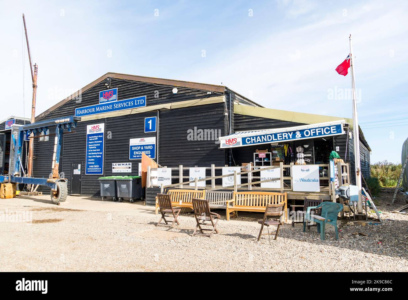 Harbour Marine Services Southwold harbour, Suffolk 2022 Stock Photo - Alamy