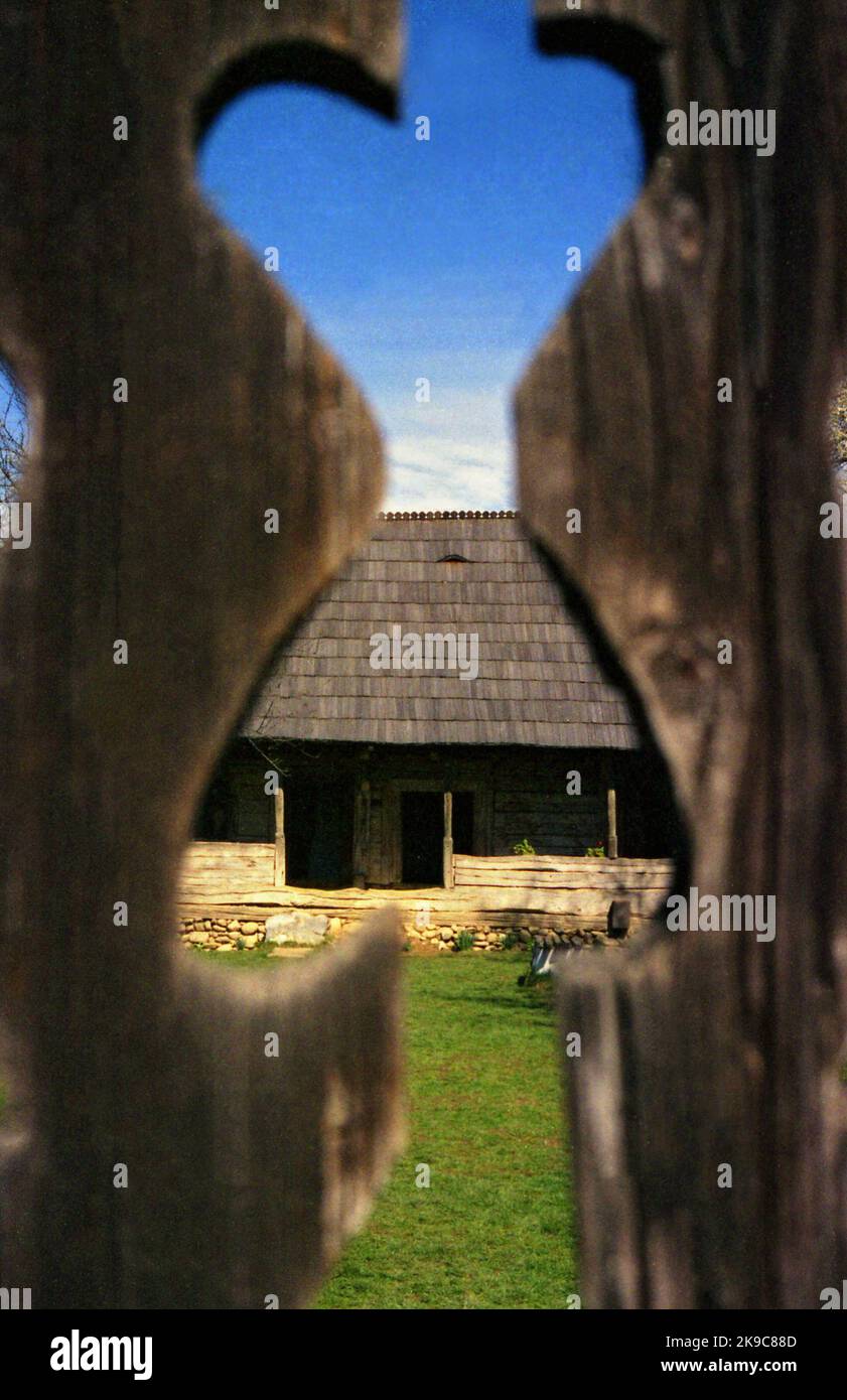 Hobita, Gorj County, Romania, 2001. The memorial house of sculptor ...