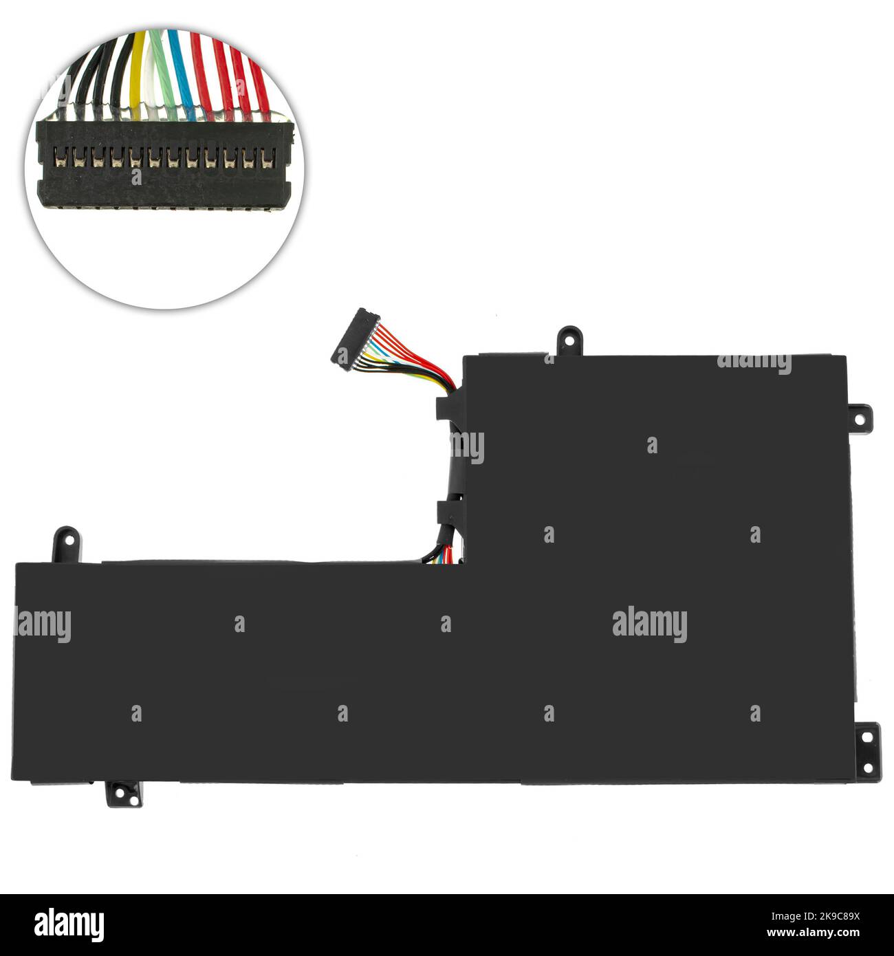 battery for a laptop, a spare part for a computer, on a white ...