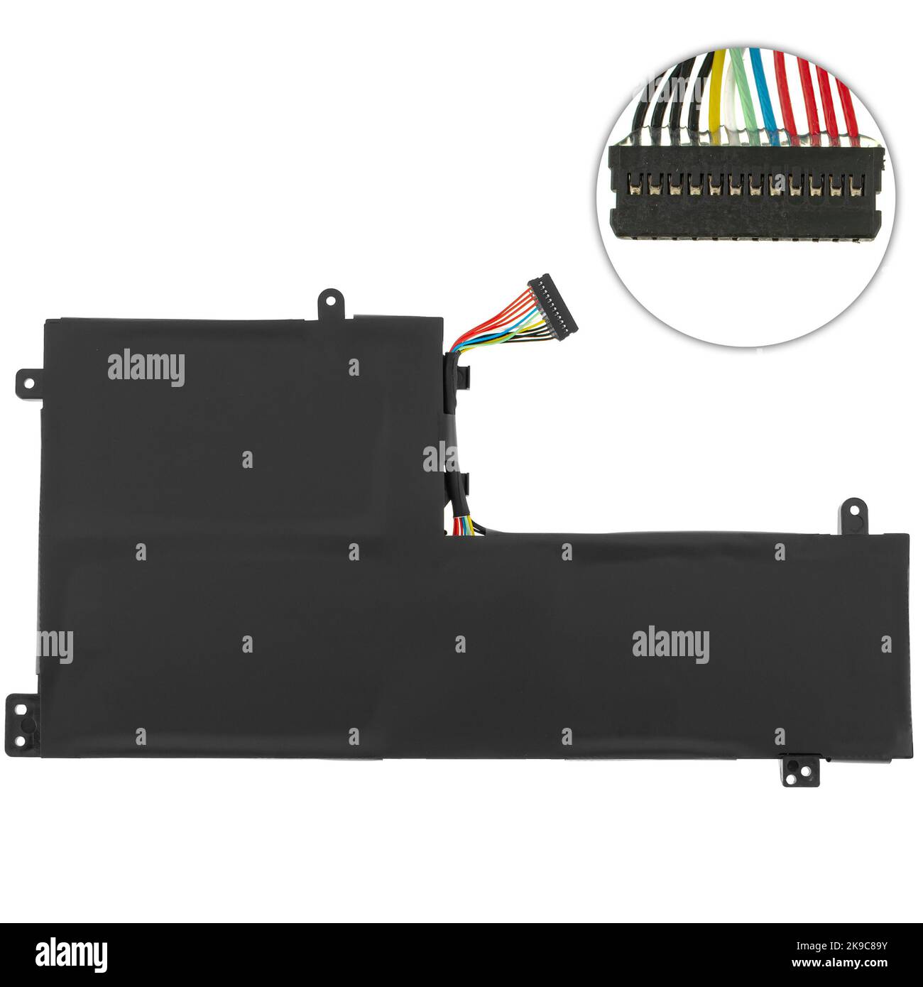 battery for a laptop, a spare part for a computer, on a white ...