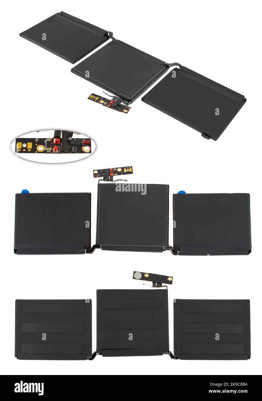 battery for a laptop, a spare part for a computer, on a white ...