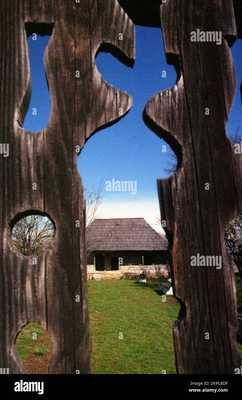 Hobita, Gorj County, Romania, 2001. The memorial house of sculptor ...