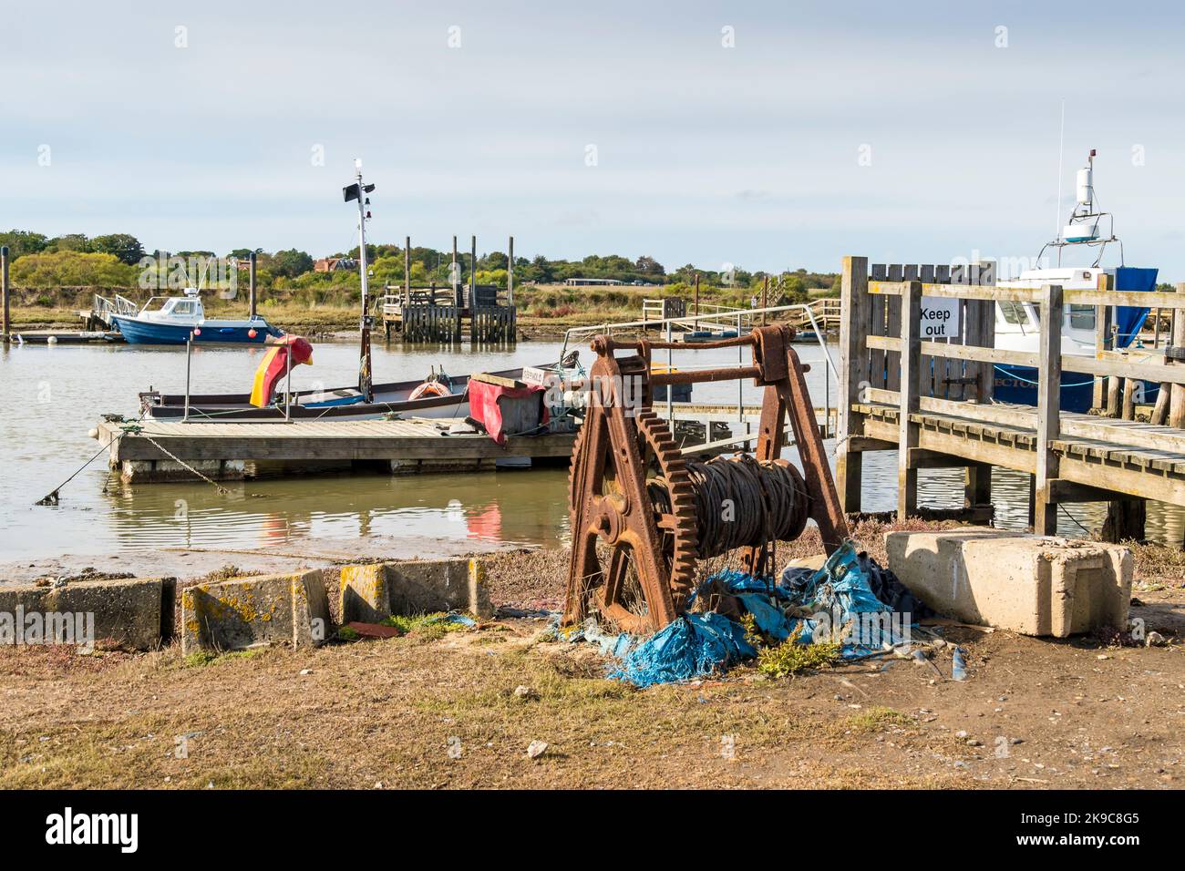 Southwold harbour on river Blyth from North side, Suffolk 2022 Stock ...