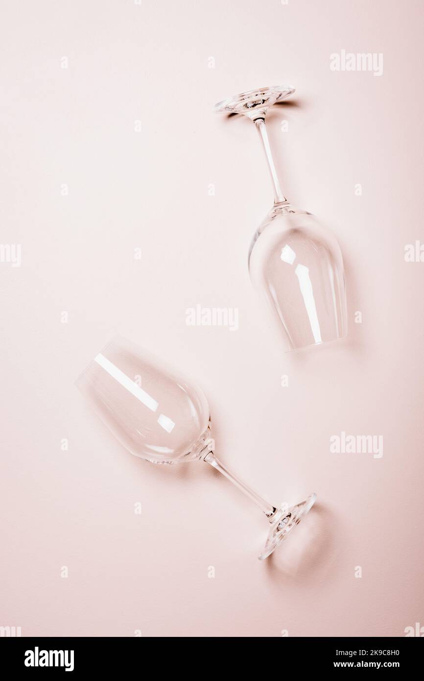 Top view glasses transparent hi-res stock photography and images - Alamy
