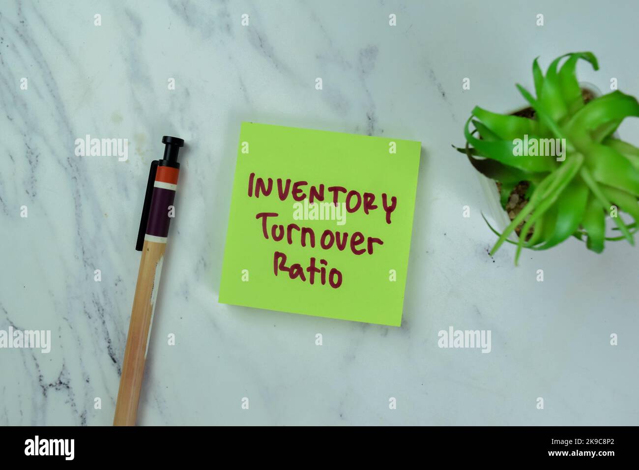 Concept of Inventory Turnover Ratio write on sticky notes isolated on ...