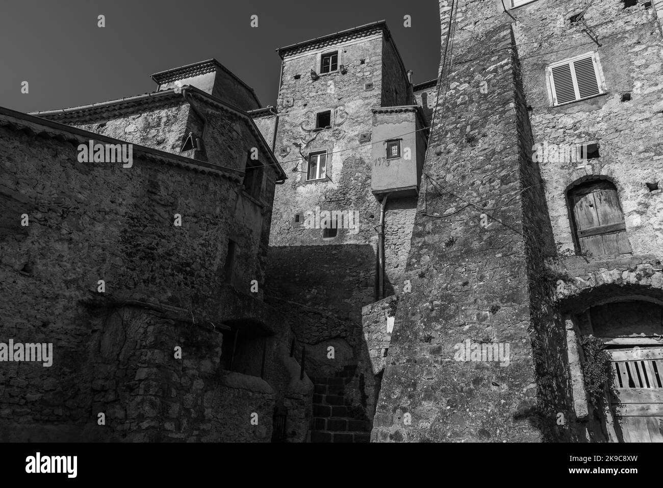 Pesche, village in the province of Isernia, in Molise, perched along ...