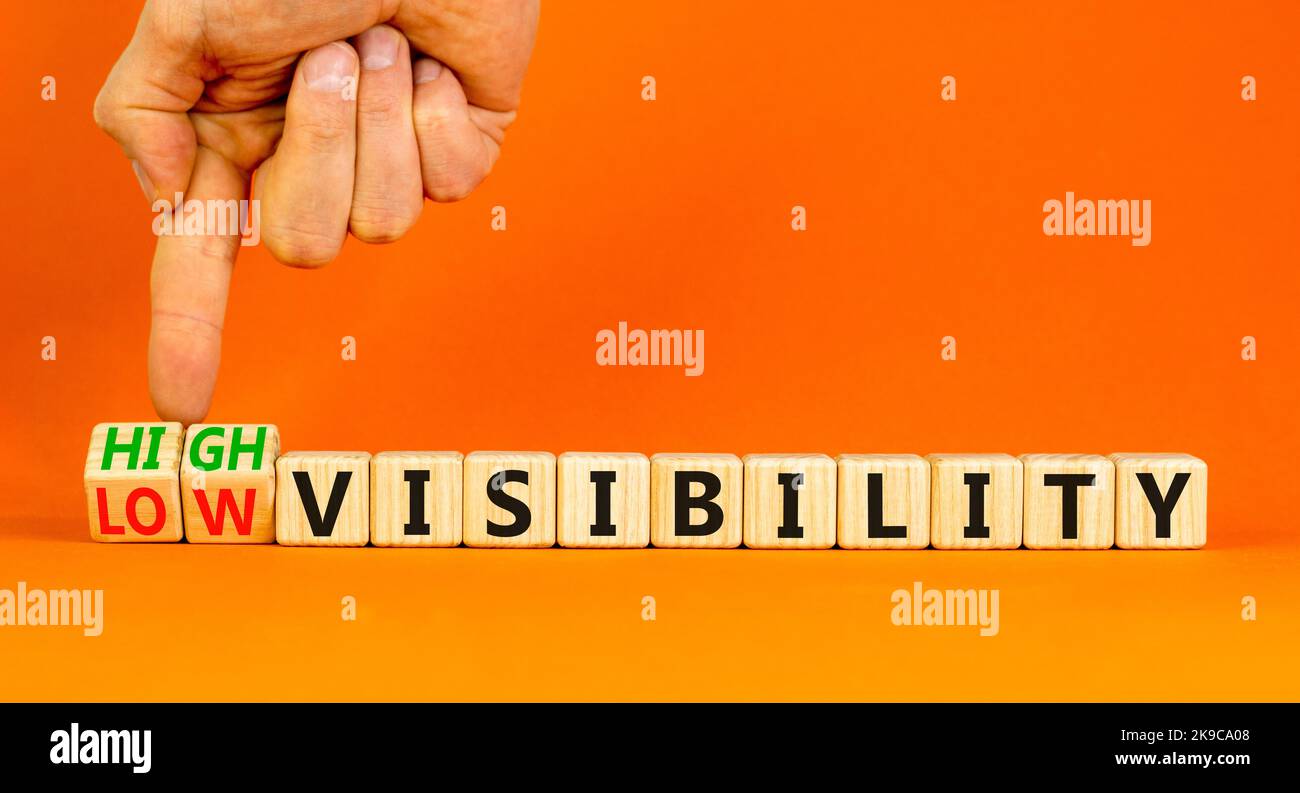 High or low visibility symbol. Concept words High visibility and Low ...