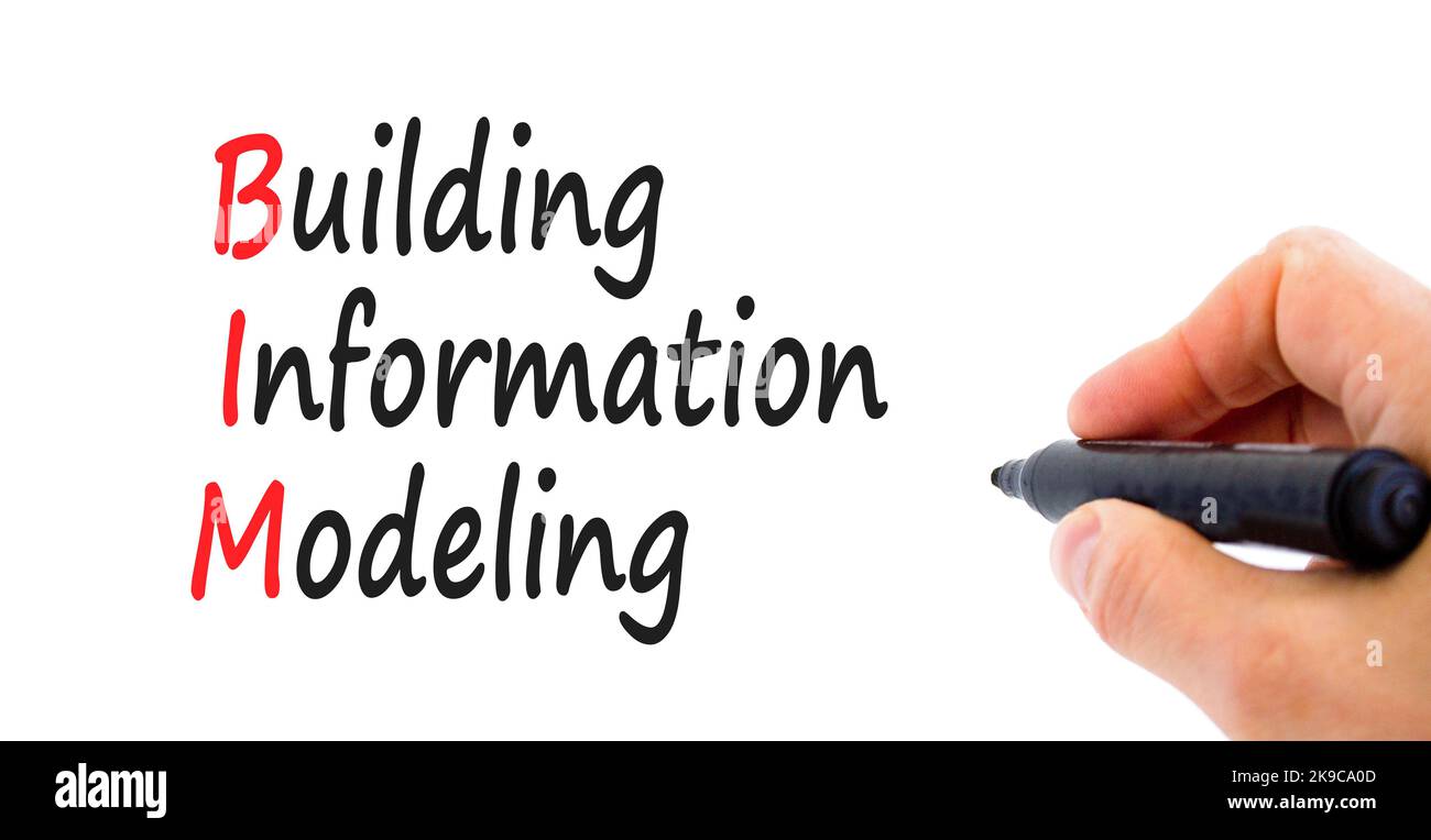 Bim Building Information Modeling Symbol Concept Words Bim Building Information Modeling On A