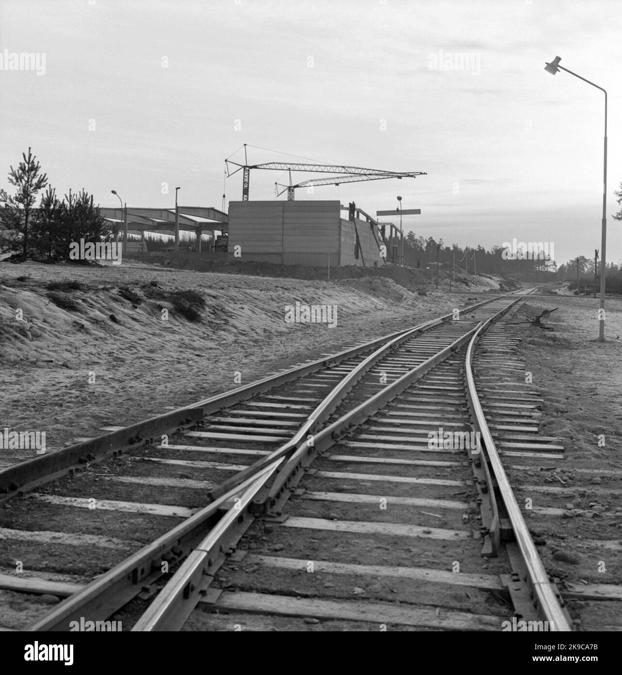 Industrial track Jordbro Stock Photo - Alamy