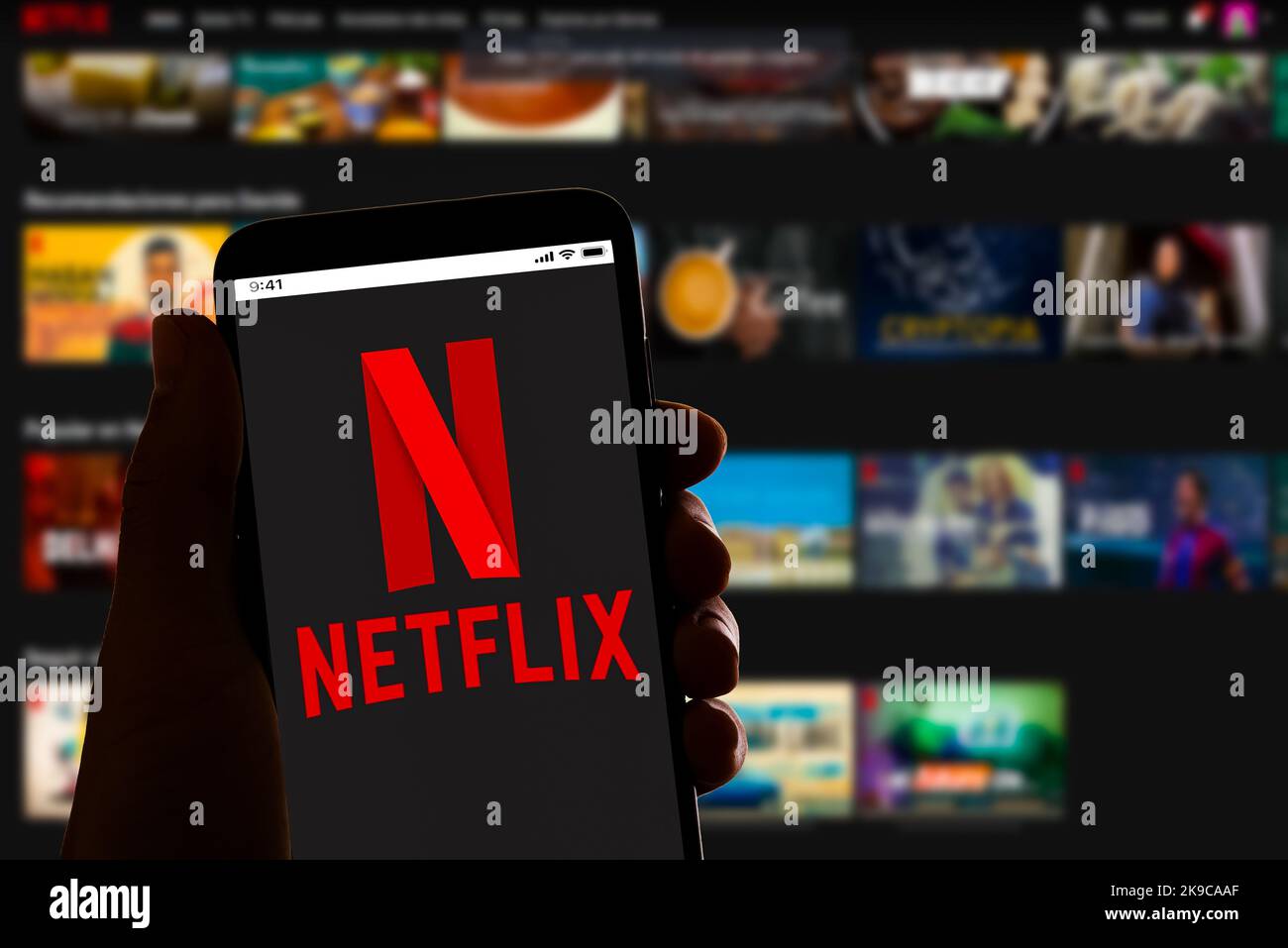 Spain. 4th Nov, 2021. In this photo illustration the streaming app ...