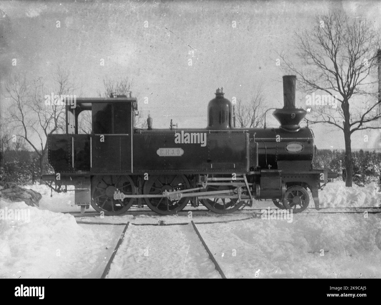 EHJ LOK 9. Delivery photo. Steam locomotive on the turntable. The ...