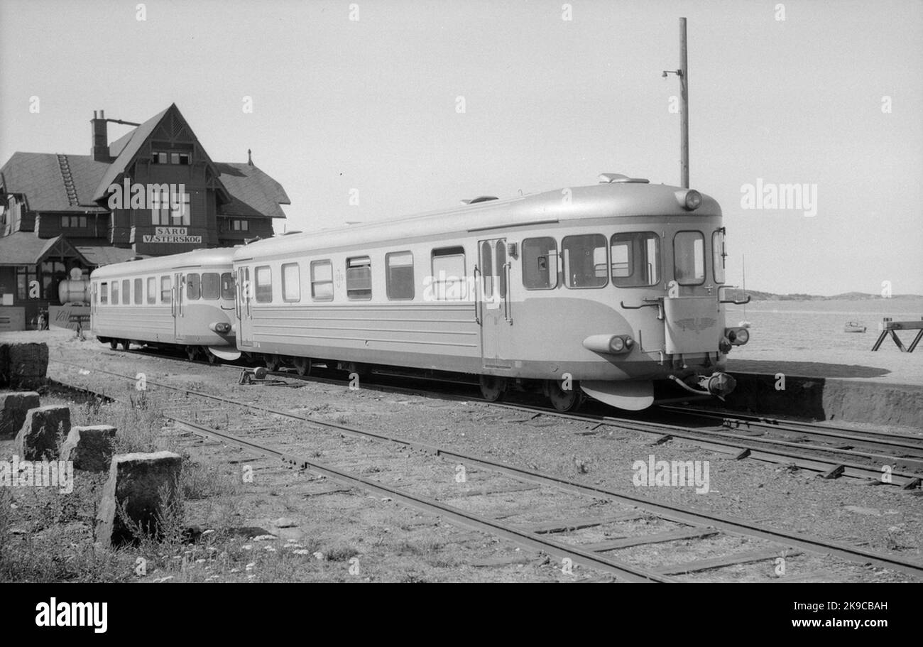 Gothenburg - Särö Railway, GSJ UC0Y 11. rail buses at the southernmost ...